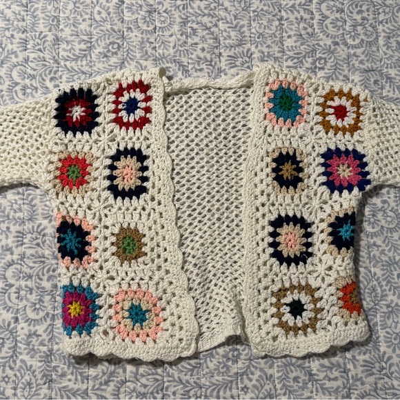 SHEIN | Shirts & Tops | Shein Multicolor Crochet Knit | Poshmark